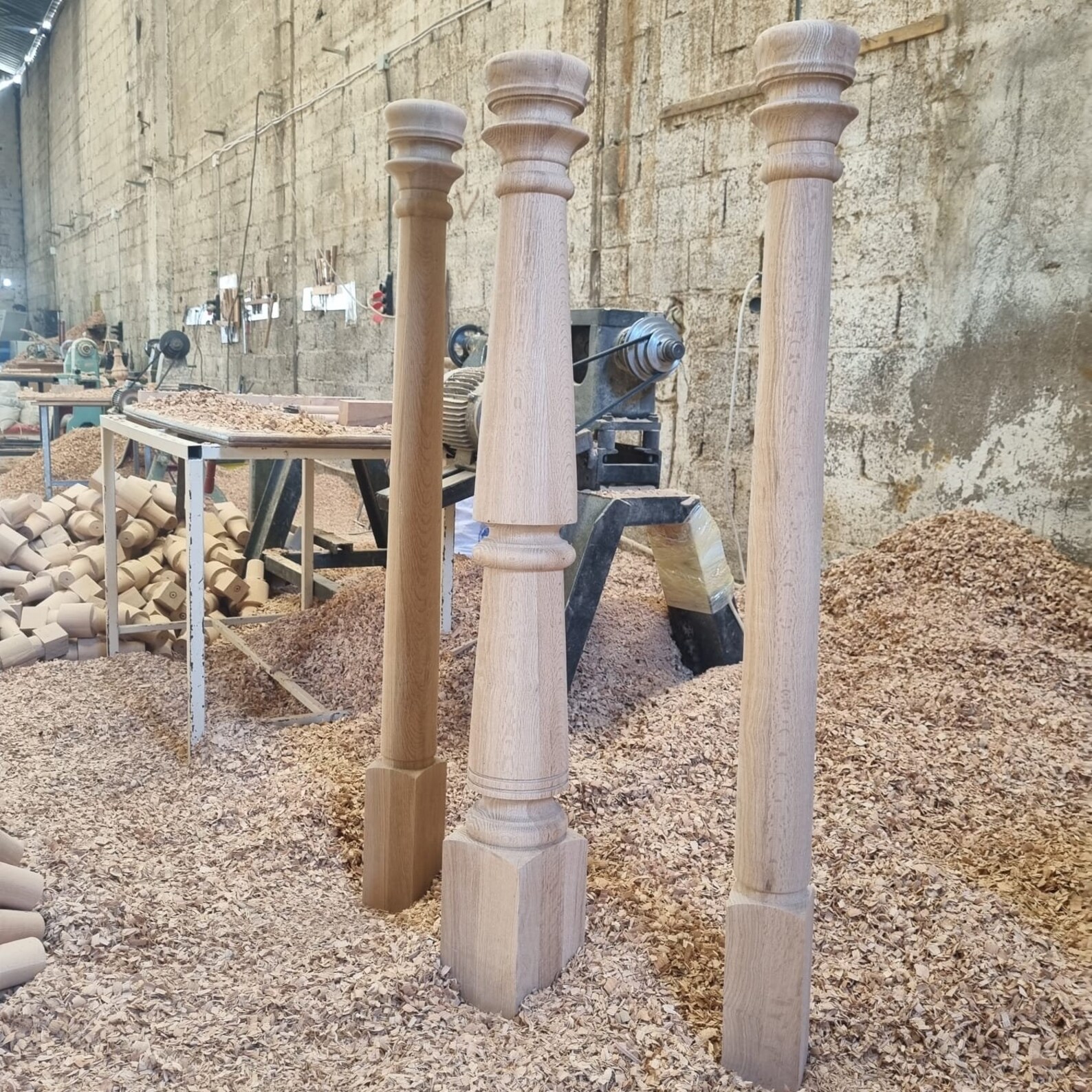 White Oak Turned Newel Post: Custom Wooden Stair Post (52" X 6") - Etsy