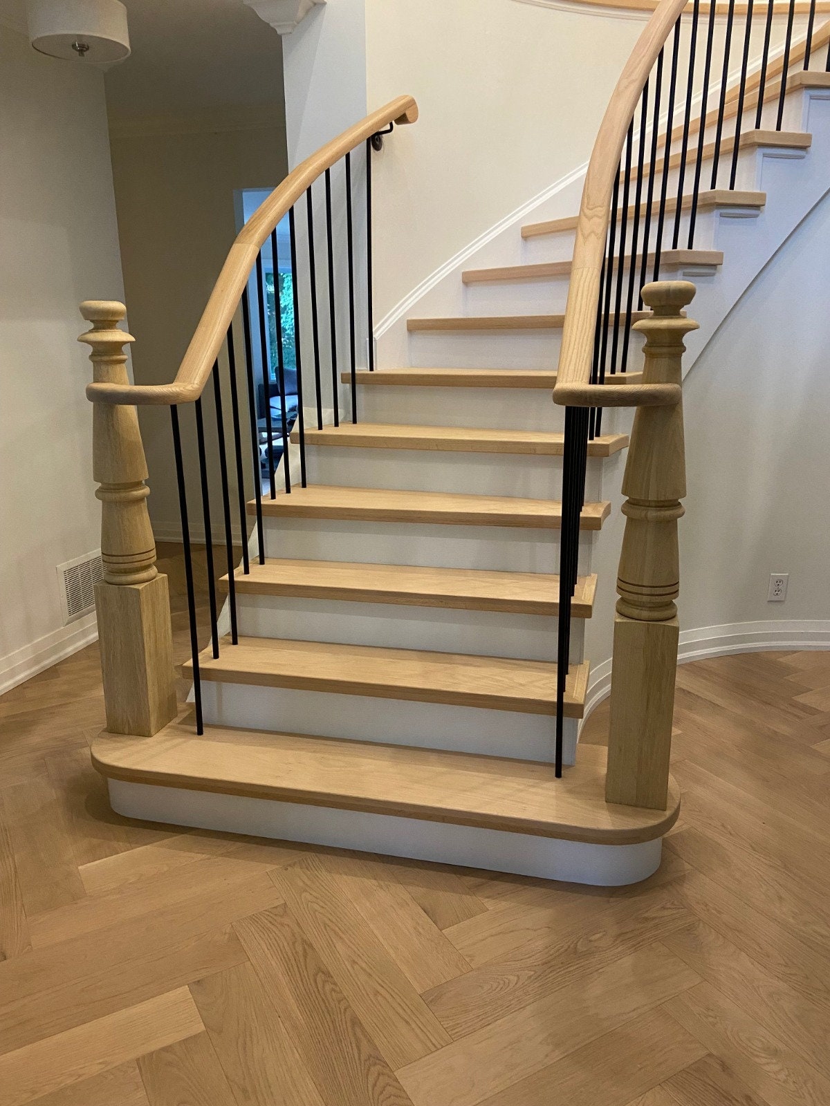 Newel Post, White Oak, Wooden Stair Post, Wooden Custom Stair Post ...