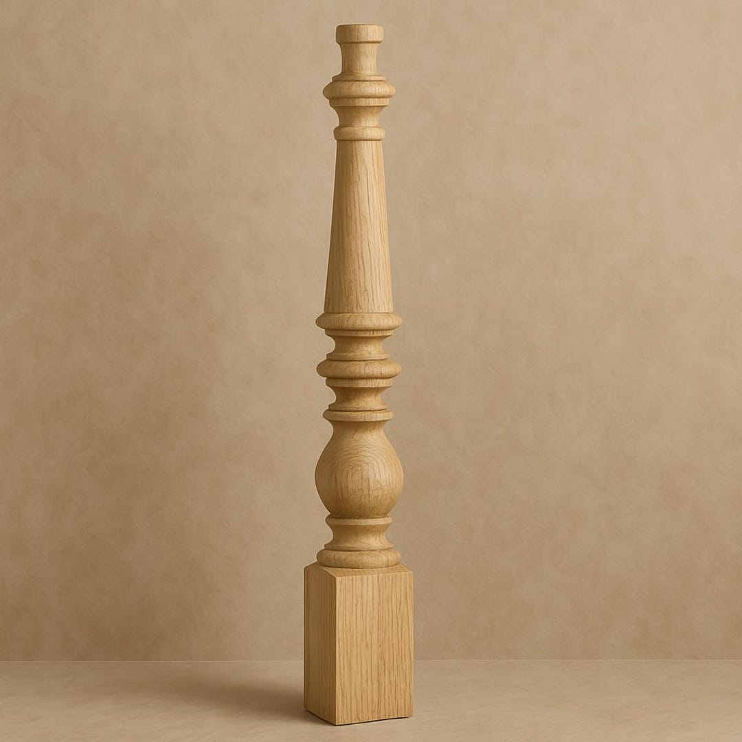 Hand-turned Wooden Newel Post: Custom Stair Parts - Etsy