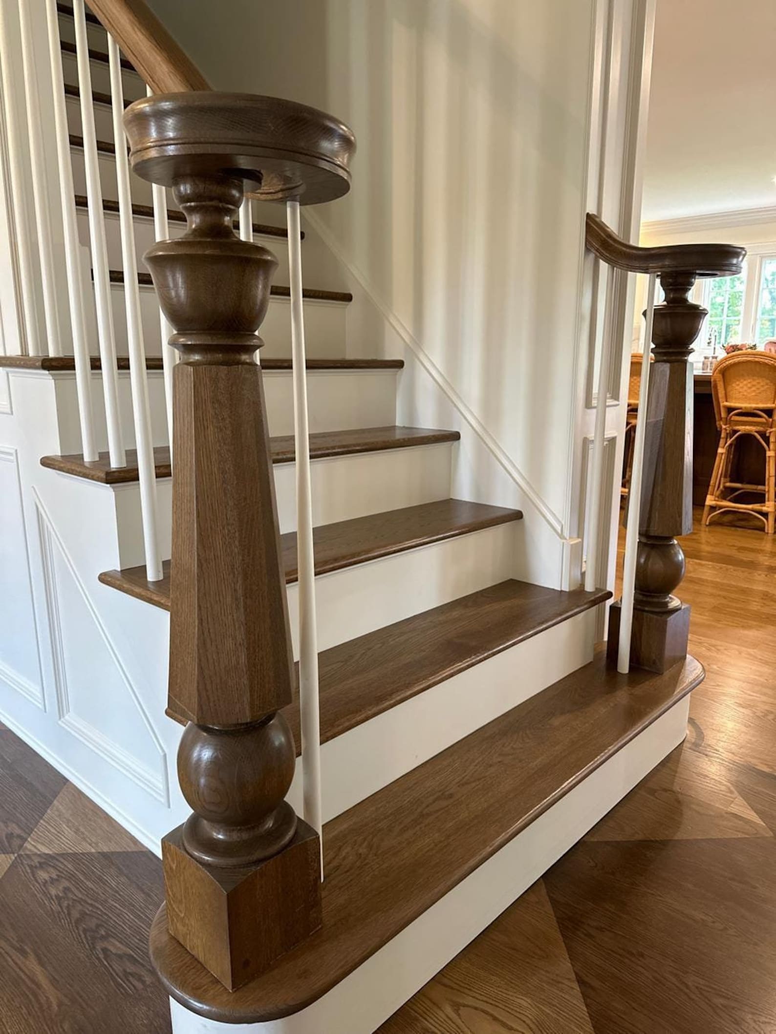 Handmade White Oak Newel Post: 50" Staircase Spindle - Etsy