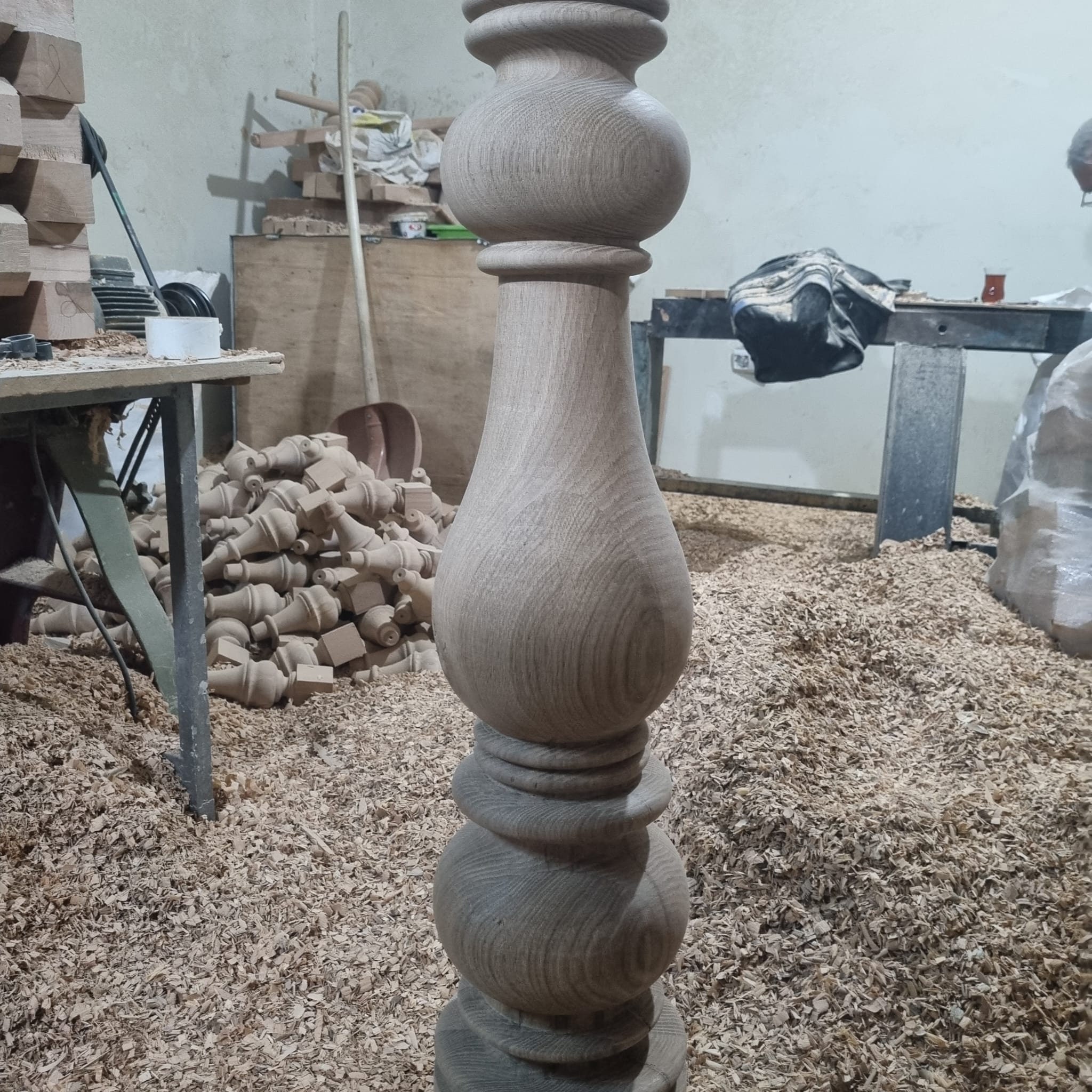 Newel Post, White Oak, Wooden Turned Newel Posts, Stair Post, Wooden ...