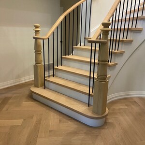 Newel Post, White Oak, Wooden Stair Post, Wooden Custom Stair Post ...