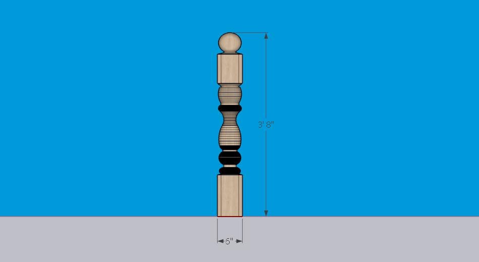 Newel Post, Balusters, Wood Lathe, Stair Railing, Wooden Stair Railing ...