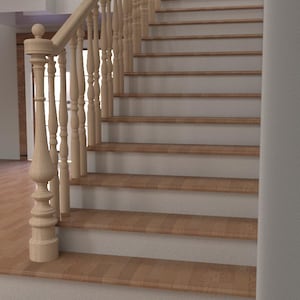 Hand-turned Newel Post: Custom Stair Parts - Etsy