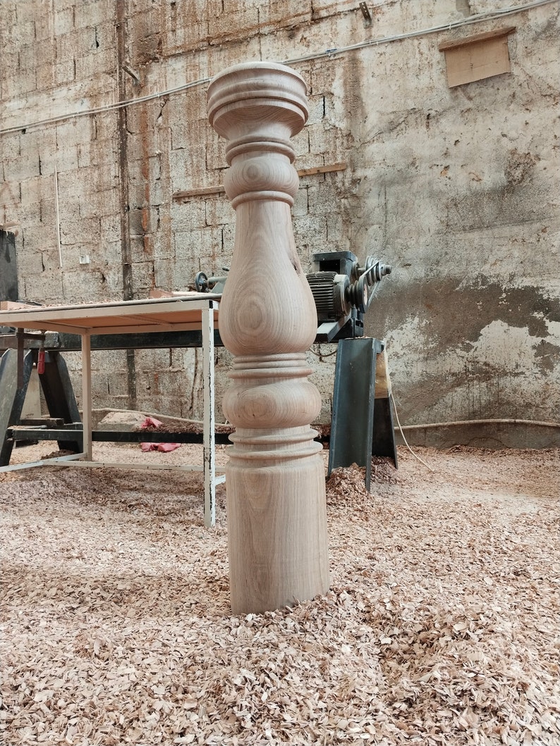 Stair Post, Newel Post, White Oak, Wooden Turned Newel Posts, Newel ...