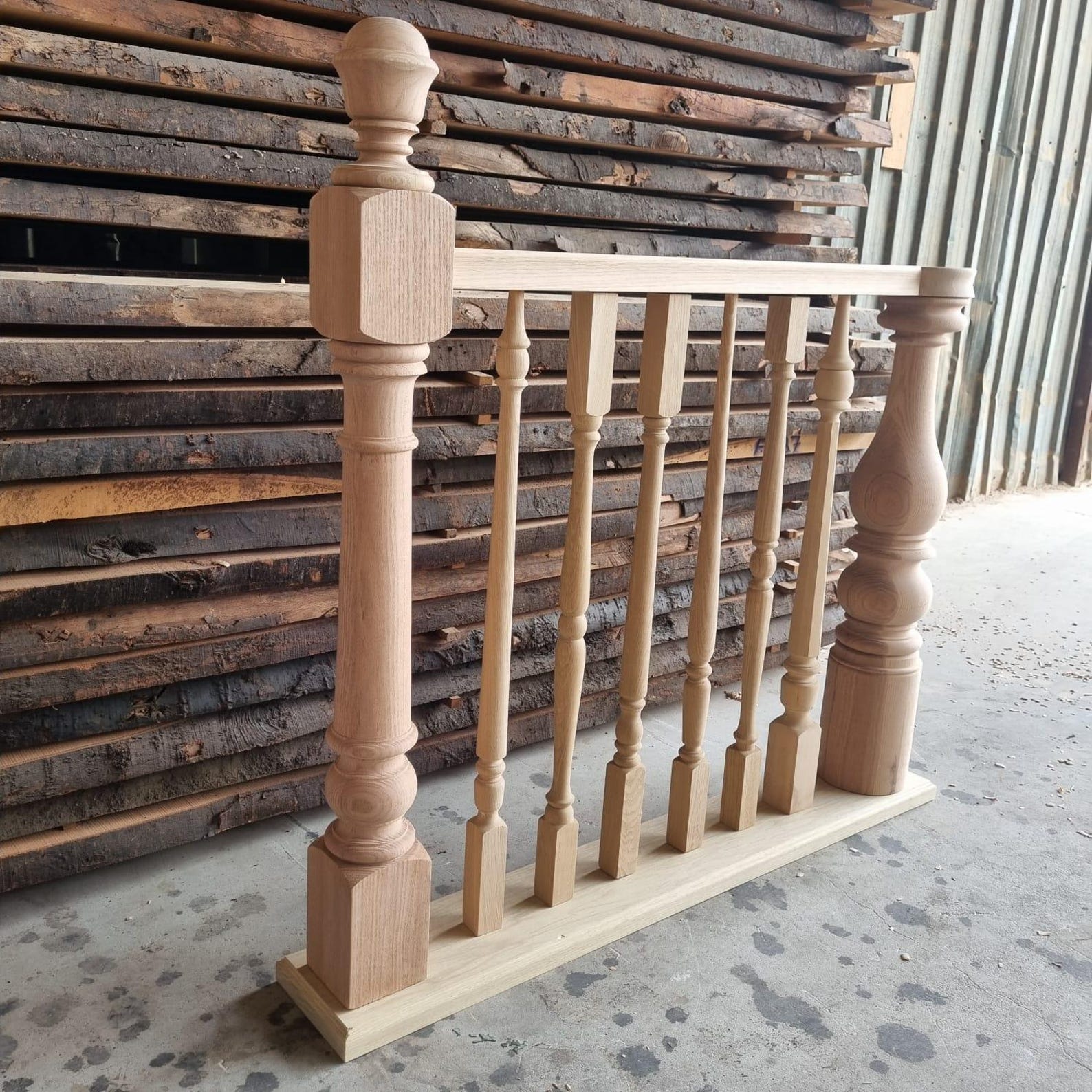 Linden Wood Stair Spindles: Unpainted Balusters, Railing Posts (set of ...