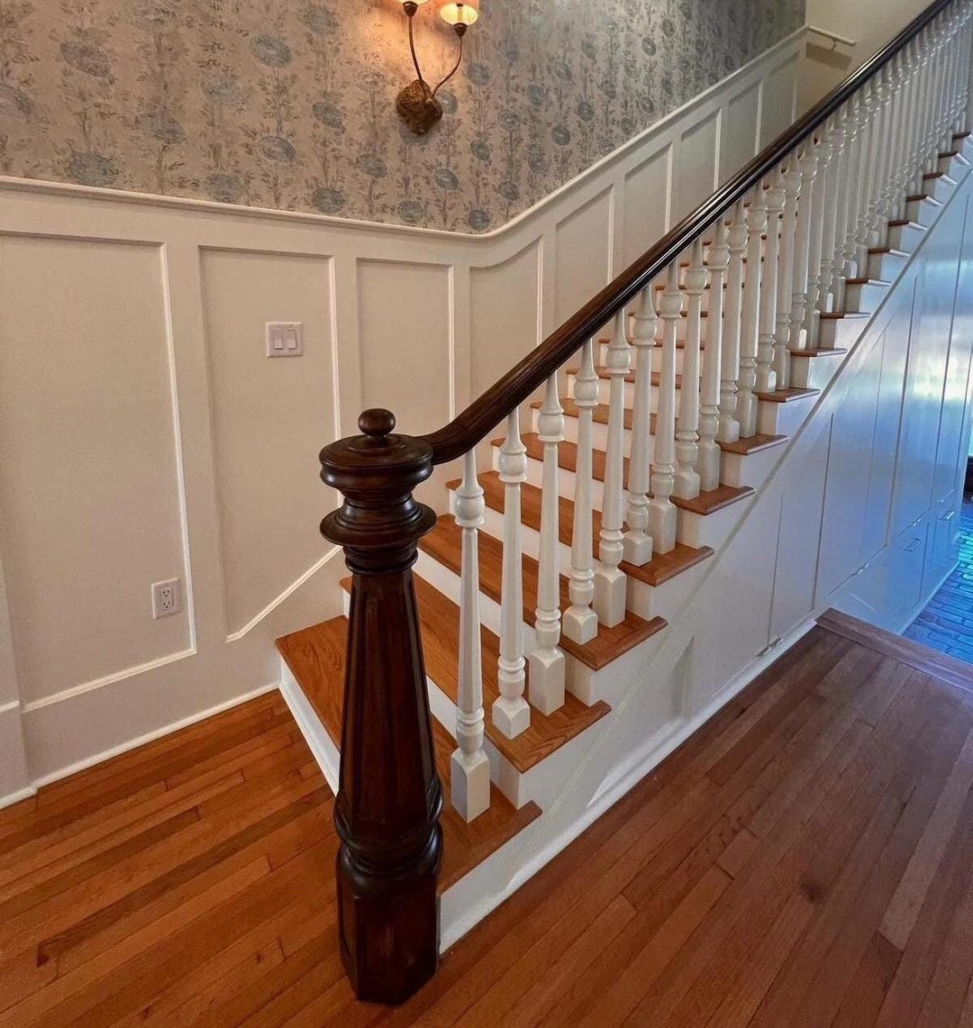 Handmade Linden Wood Newel Post: Custom Stair Parts - Etsy