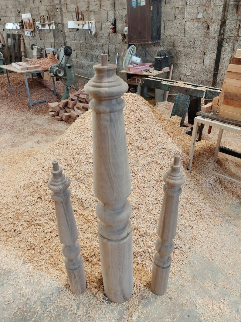 Handmade White Oak Newel Post: Custom Stair Part - Etsy