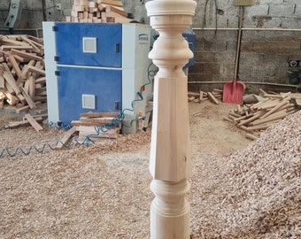 Newel Post, Wooden Turned Newel Posts, Newel Posts, - Etsy