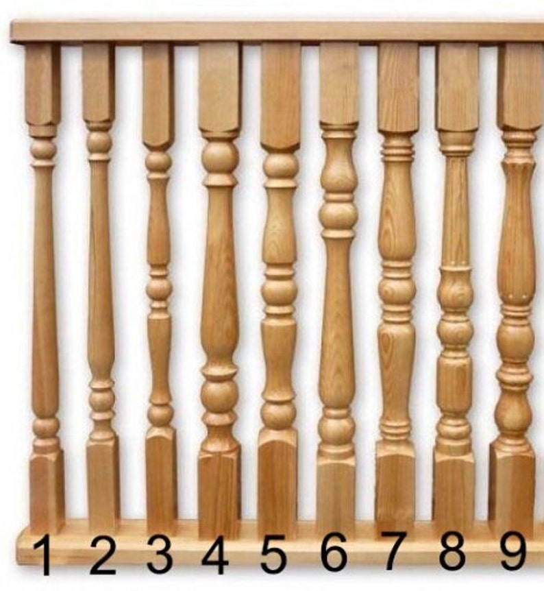 Linden Wood Stair Balusters - Hand Turned Spindles (set of 10) - Etsy