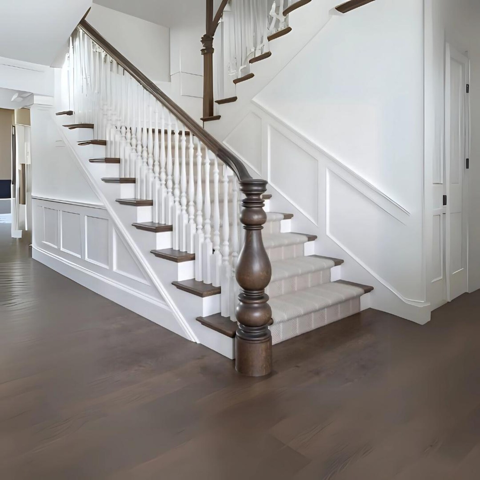 Stair Post, Newel Post, White Oak, Wooden Turned Newel Posts, Newel ...