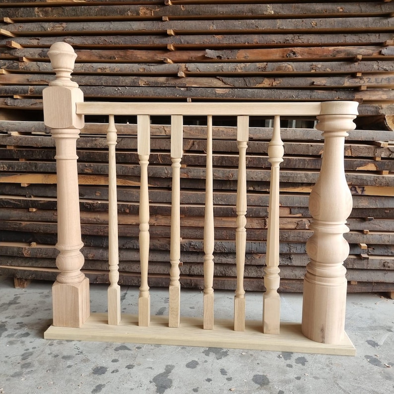 Linden Wood Stair Spindles: Unpainted Balusters, Railing Posts (set of ...