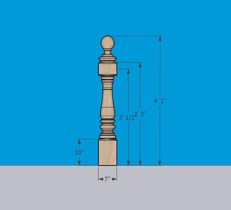 Handmade White Oak Newel Post: Octagonal Stair Parts, Custom Design - Etsy