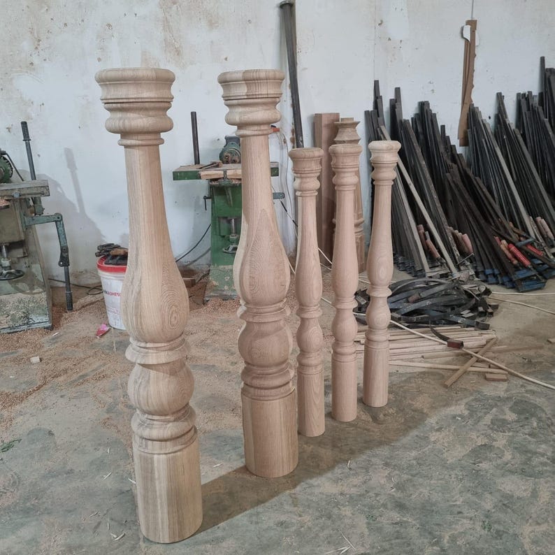 Newel Post, Stair Post, White Oak Newel Post, Wooden Stair Post, Wooden ...