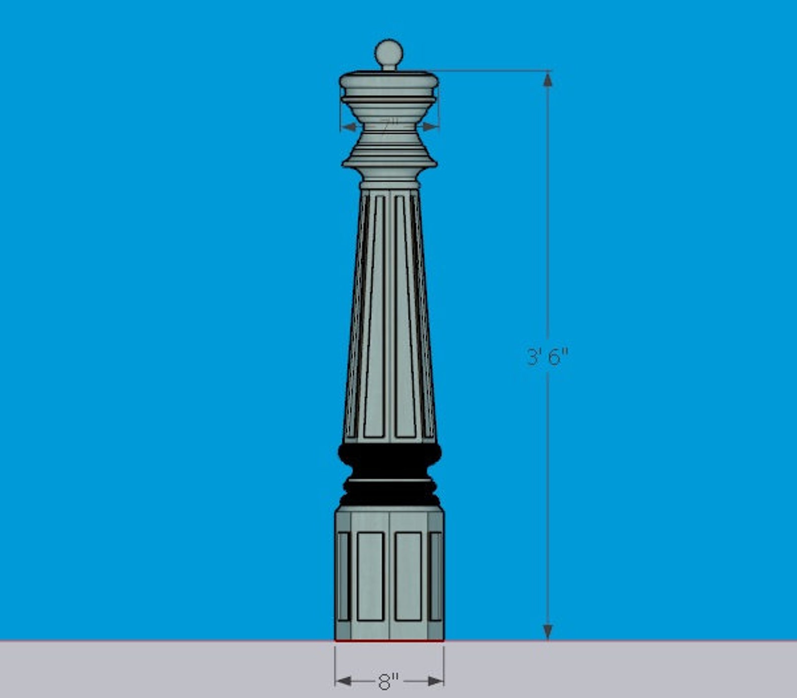 Octagonal Newel Post, Newel Caps, Stairs, Custom Stairs Parts, Custom ...