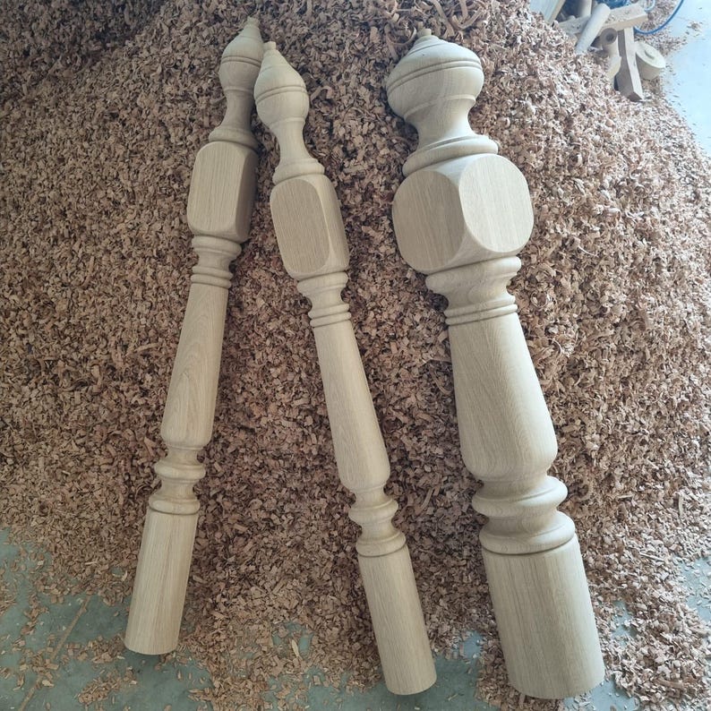 Newel Post, Wooden Newel Post, Stair Parts, Wooden Staircase, Newelpost ...