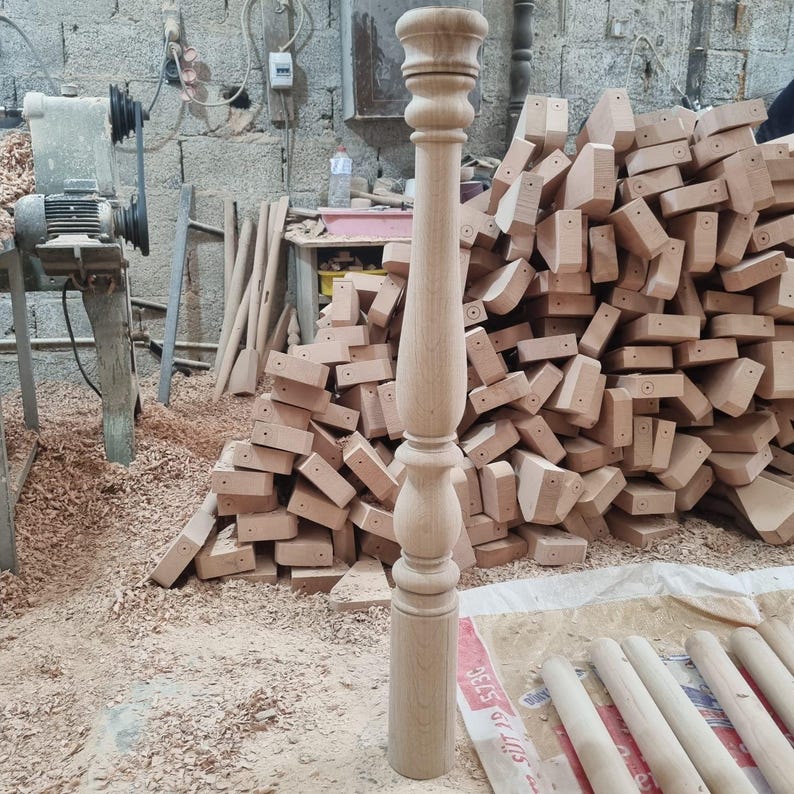 Newel Post, Stair Post, White Oak Newel Post, Wooden Stair Post, Wooden ...