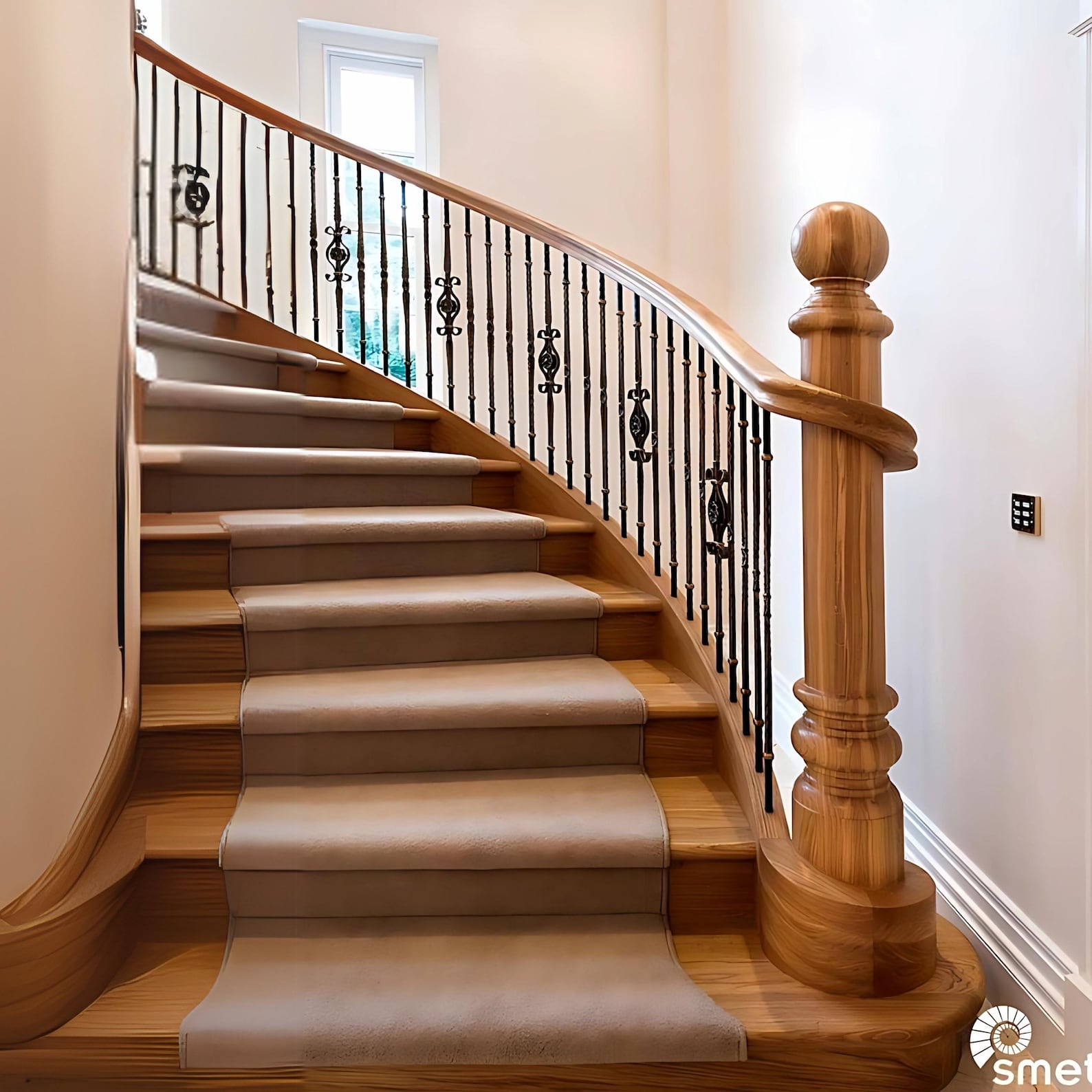 Hand-turned Wooden Newel Post: Custom Stair Parts - Etsy