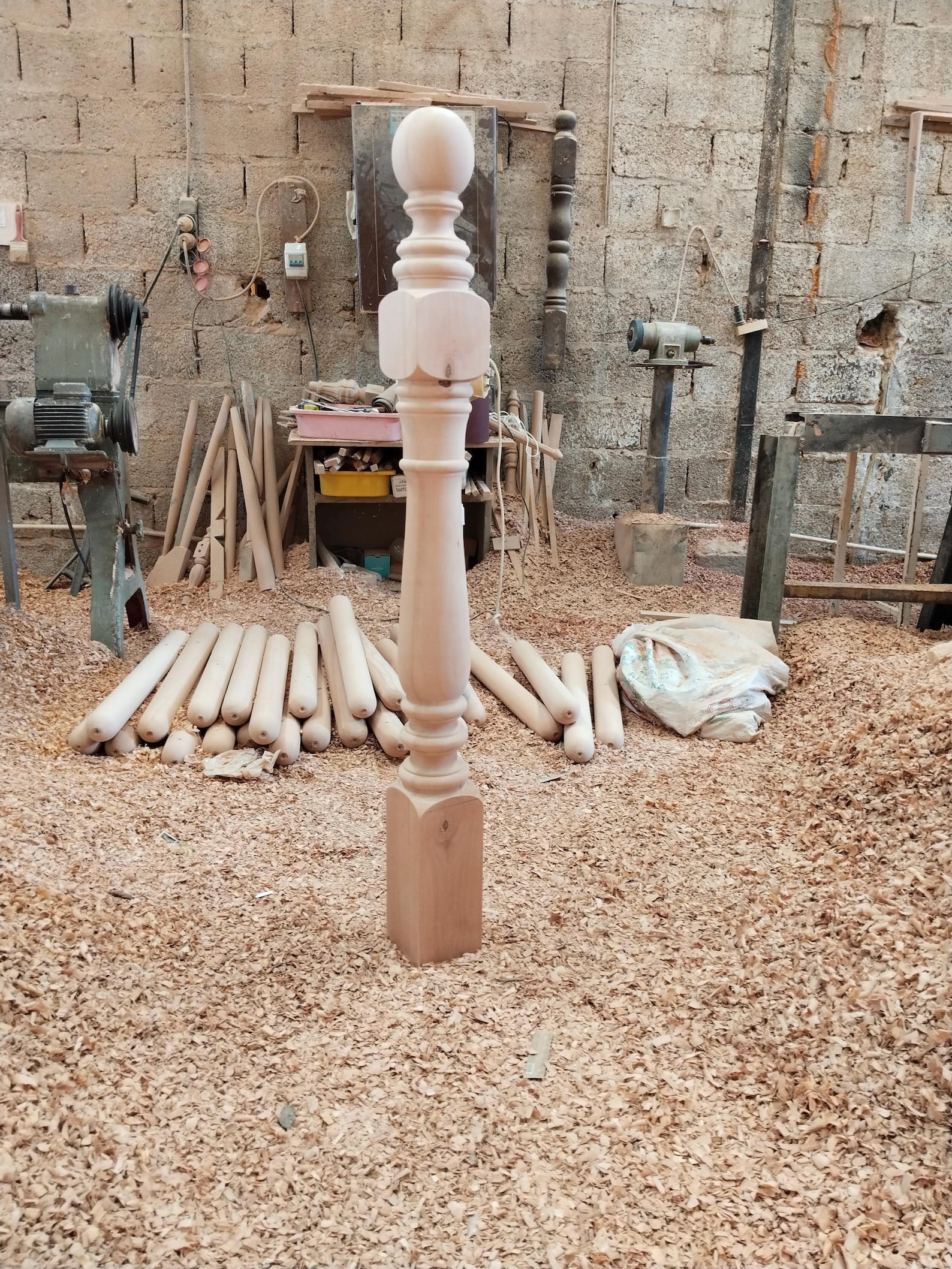 Handmade White Oak Newel Post: Octagonal Stair Parts, Custom Design - Etsy