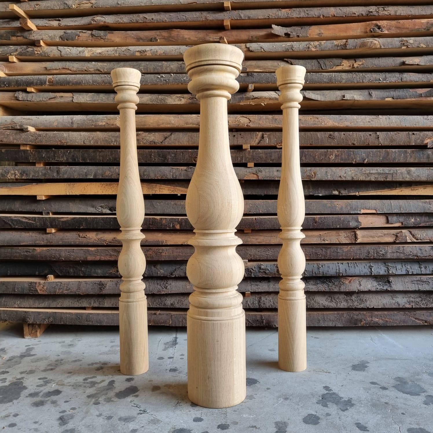 White Oak Stair Newel Post: Custom Wooden Stair Parts - Etsy