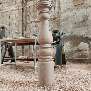 Stair Post, Newel Post, White Oak, Wooden Turned Newel Posts, Newel ...