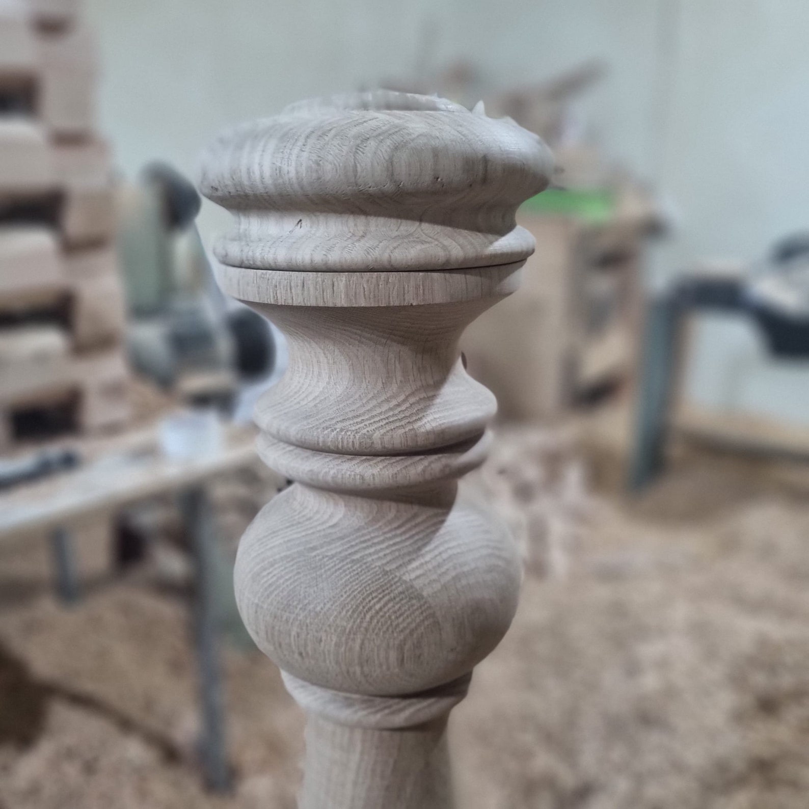 White Oak Turned Newel Post: Custom Stair Post (44" X 7") - Etsy