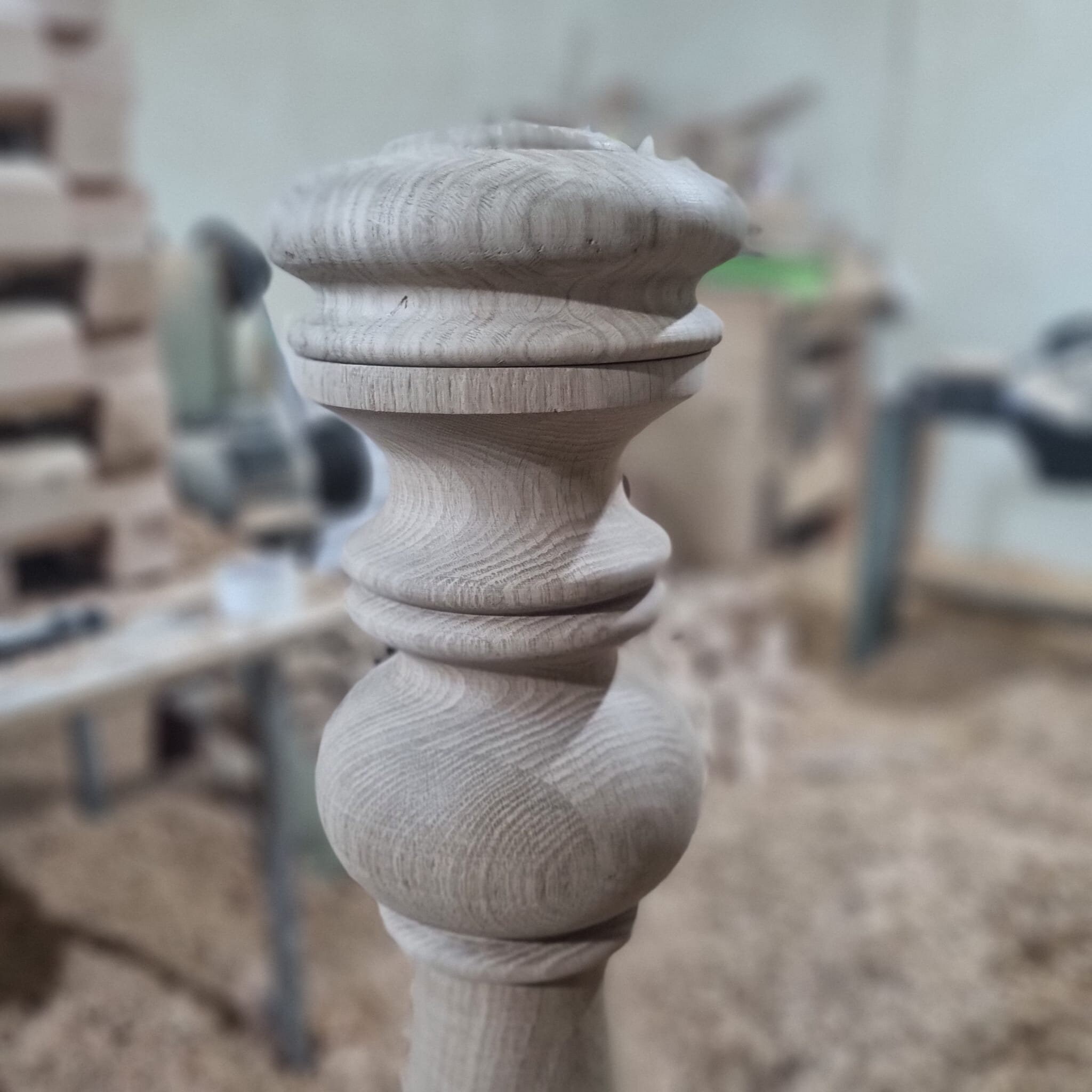 Newel Post, White Oak, Wooden Turned Newel Posts, Stair Post, Wooden ...