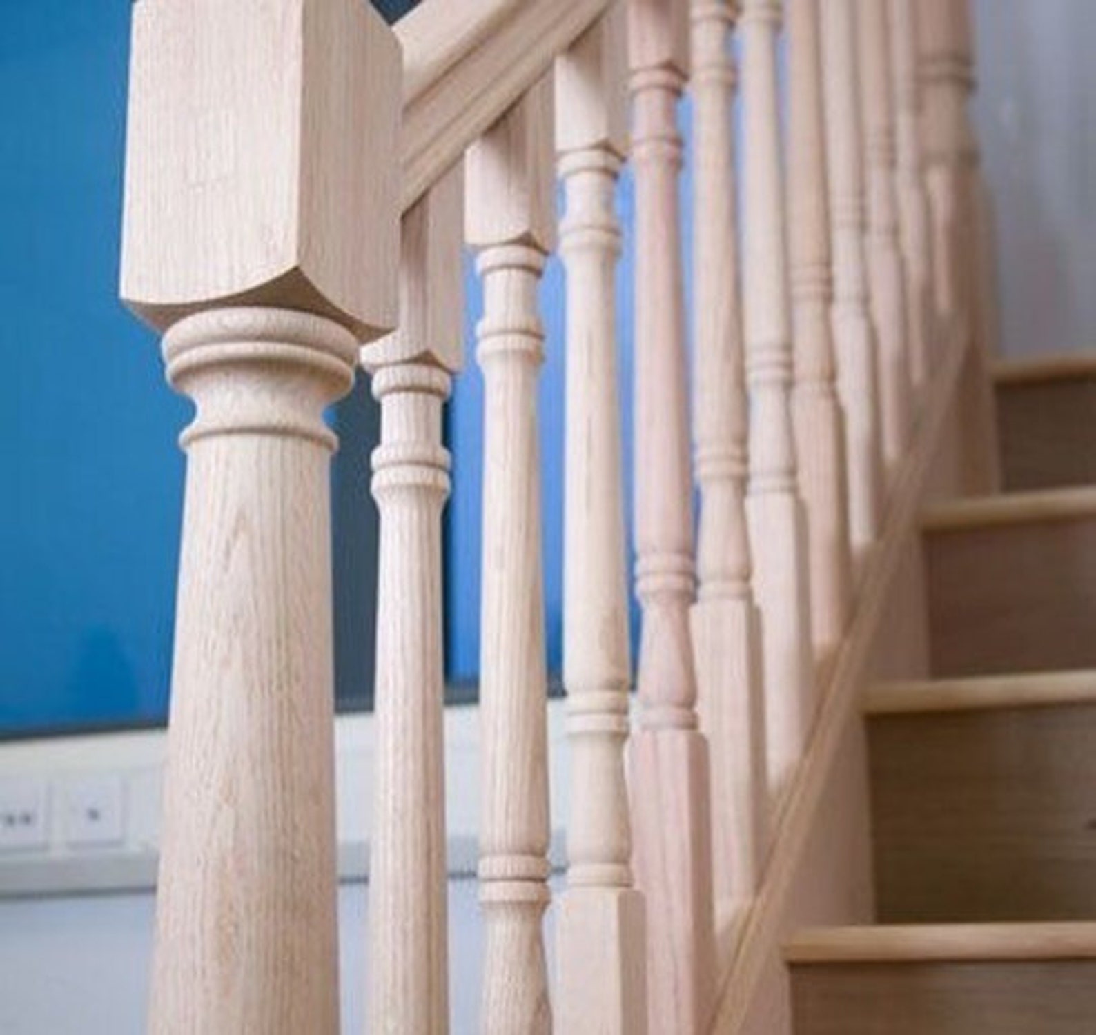 Newel Post, Balusters, Wood Lathe, Stair Railing, Wooden Stair Railing ...