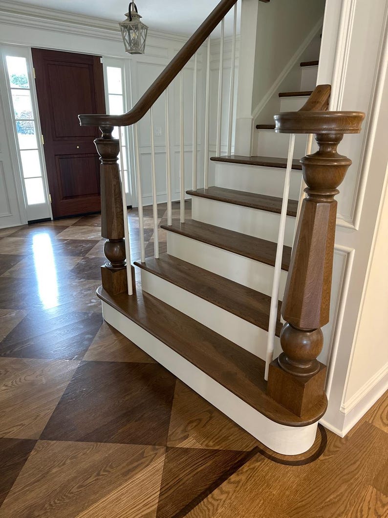 Handmade White Oak Newel Post: 50" Staircase Spindle - Etsy