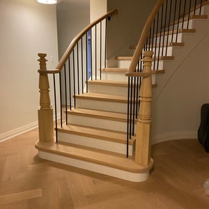 Newel Post, White Oak, Wooden Stair Post, Wooden Custom Stair Post ...
