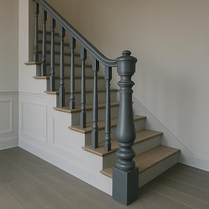 Hand-turned Wooden Newel Post: Custom Stair Parts - Etsy