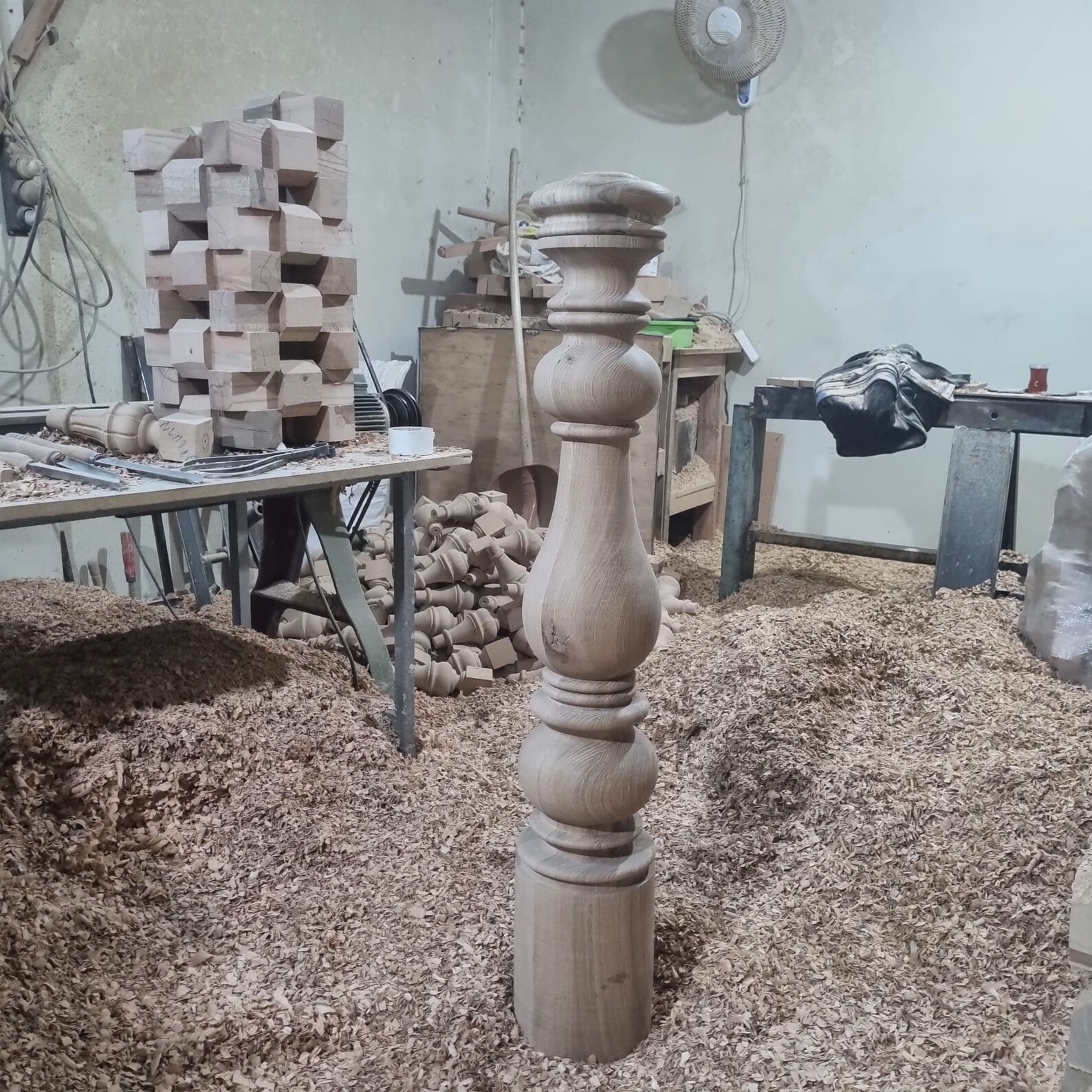 Newel Post, White Oak, Wooden Turned Newel Posts, Stair Post, Wooden ...