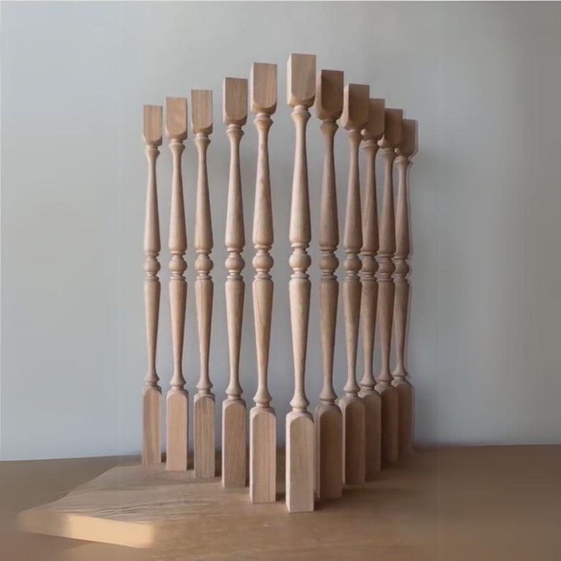 Newel Post, Balusters, Wood Lathe, Stair Railing, Wooden Stair Railing ...