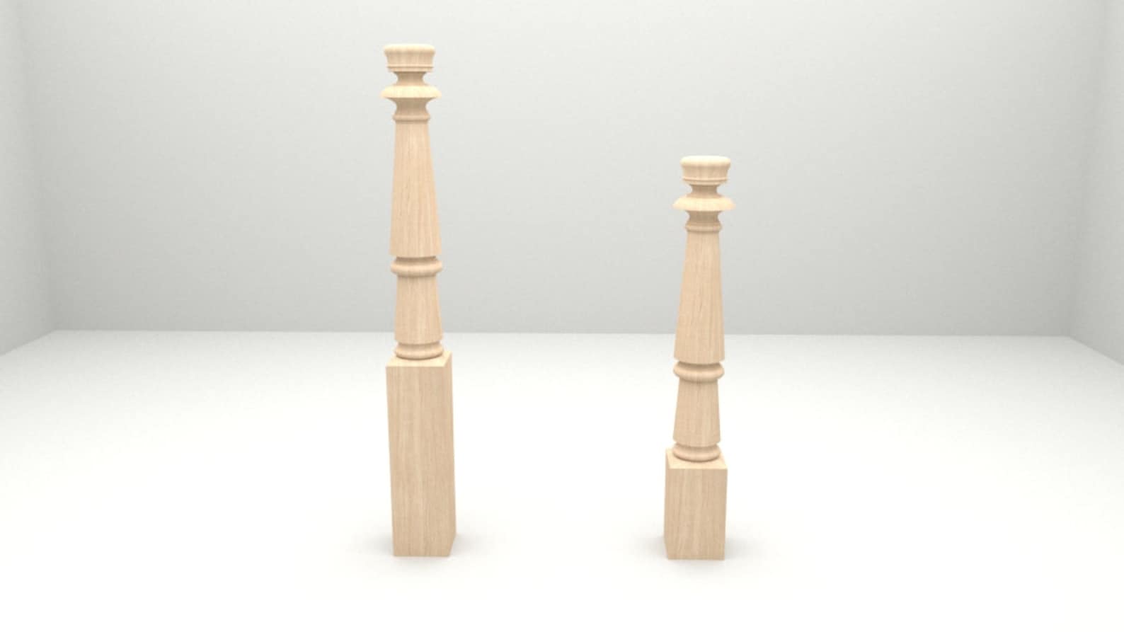 Newel Post, White Oak, Wooden Stair Post, Wooden Custom Stair Post ...