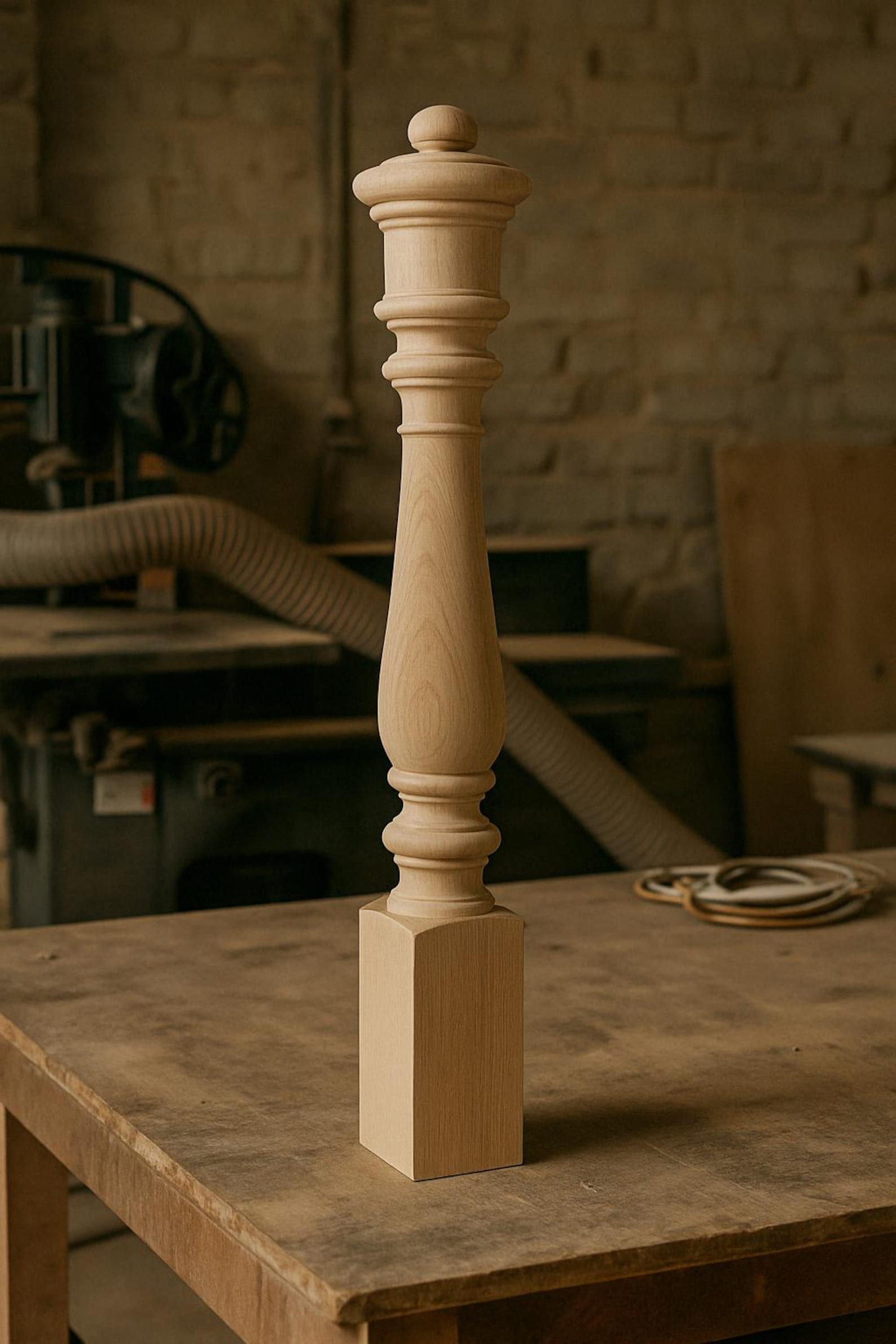 Hand-turned Wooden Newel Post: Custom Stair Parts - Etsy