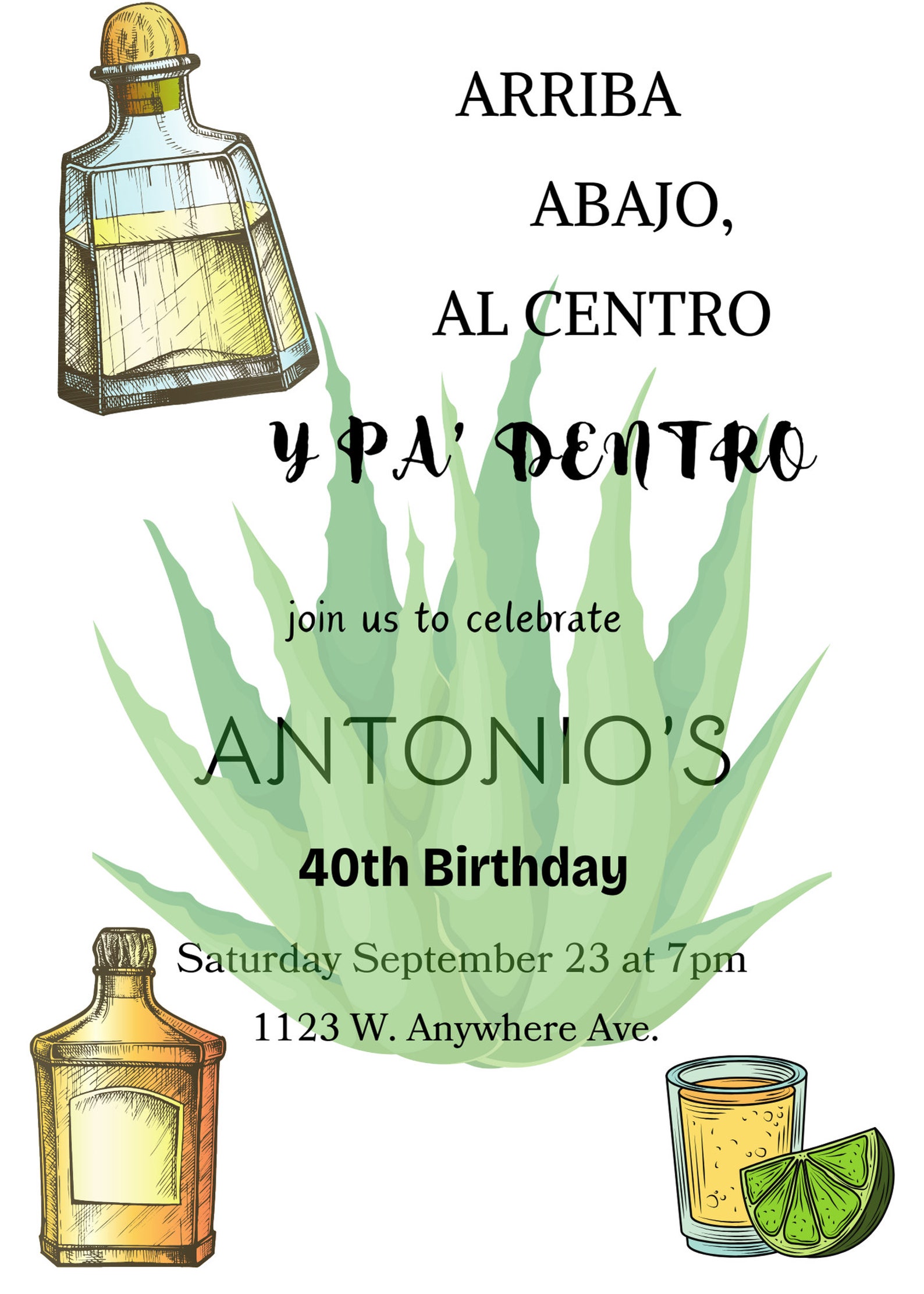 TEQUILA BIRTHDAY INVITATION - Etsy