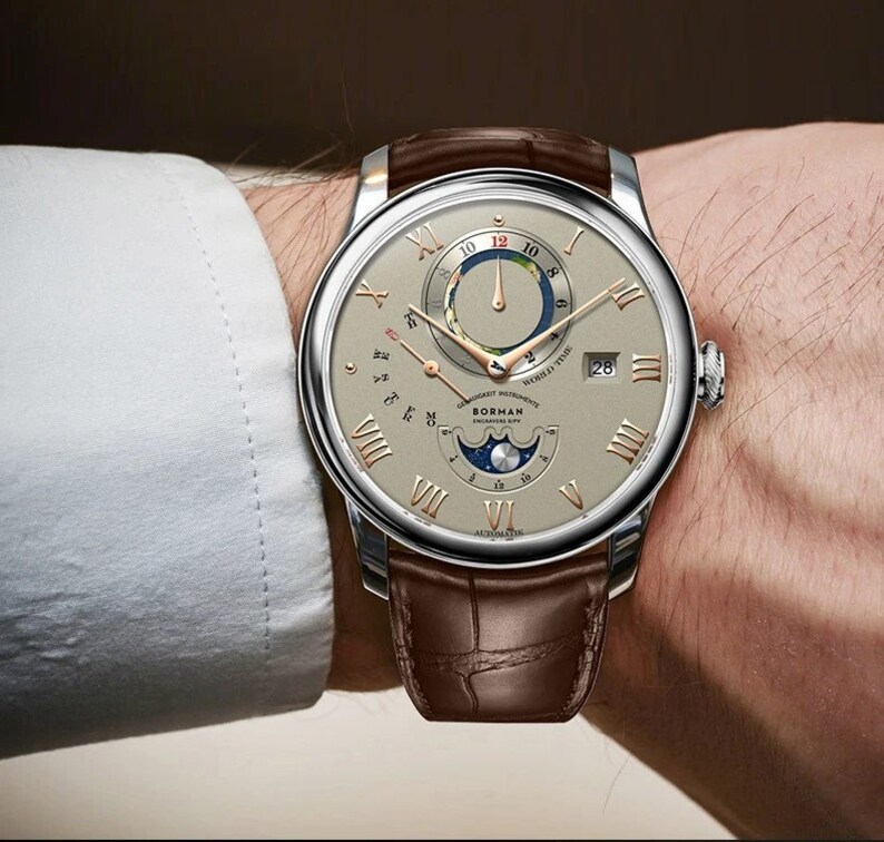 Borman World Time Watch a Unique Luxury, Designer Men's Wristwatch ...