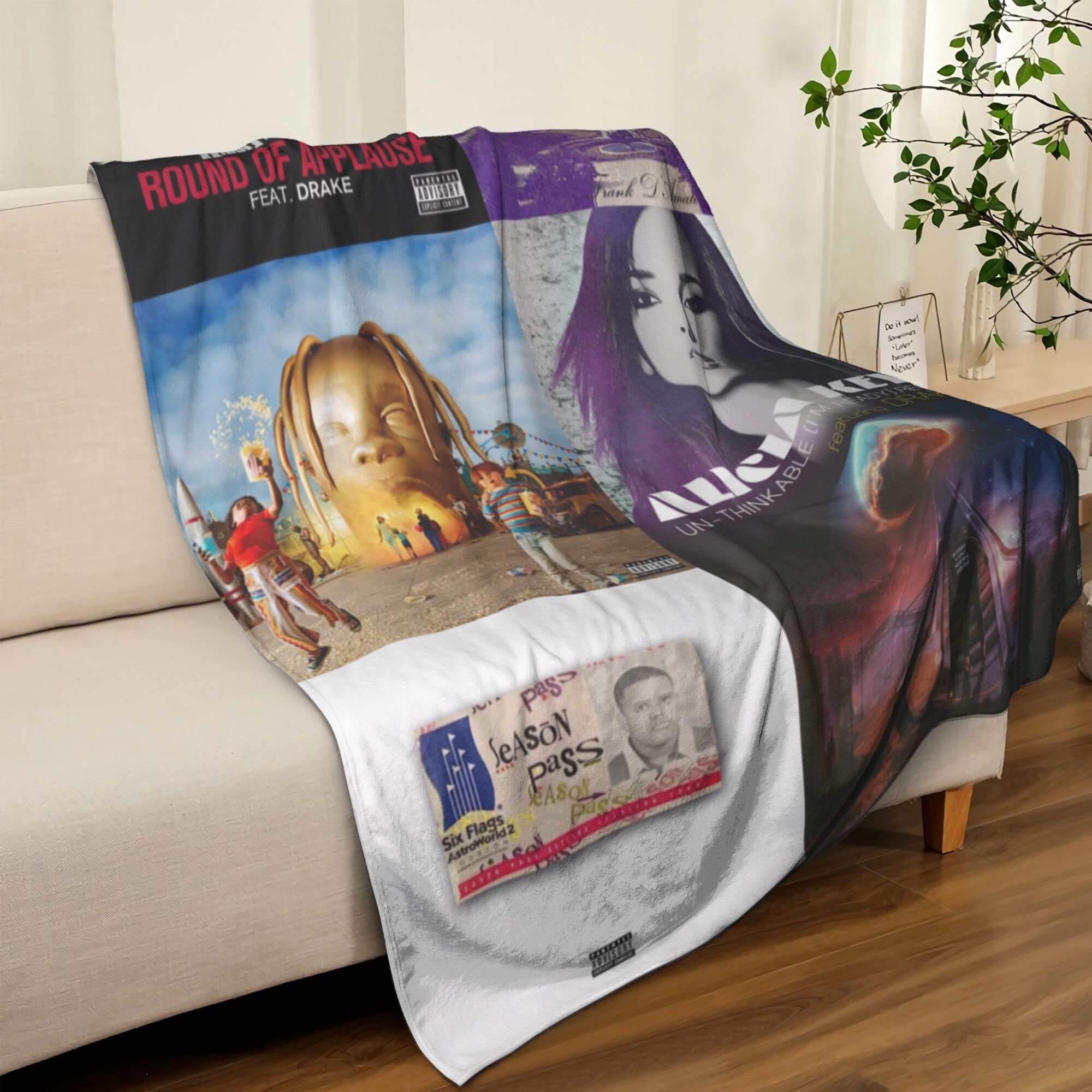 Personalized Music Album Blanket, Custom Album Cover Keepsake Gift ...