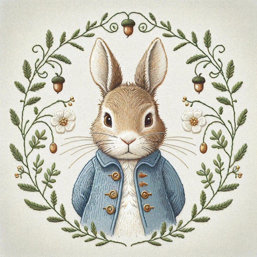 Peter Rabbit Embroidery Design Instant Download - Etsy UK