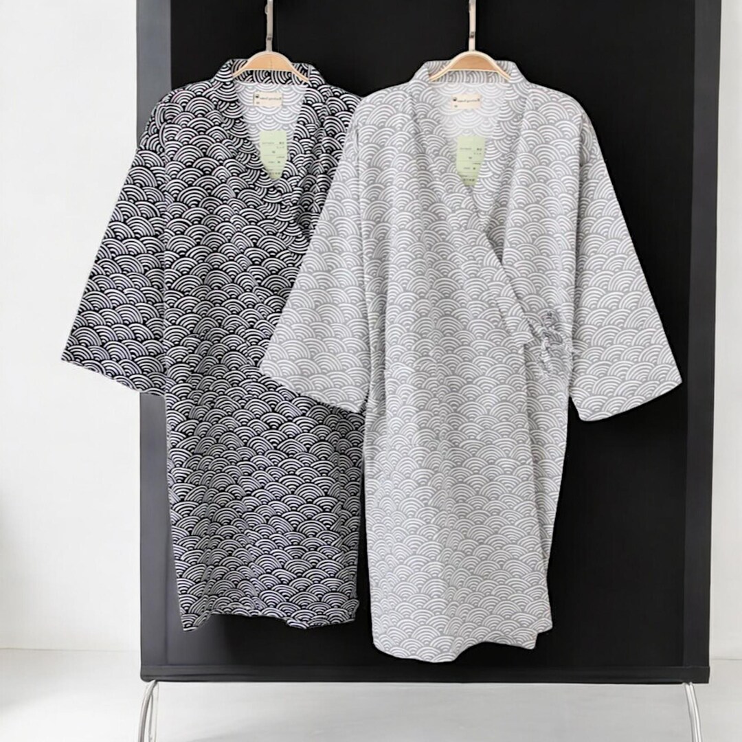 Cotton Men's Loose Robe Thin Yukata Japanese Kimono Robe V-neck Hooded ...