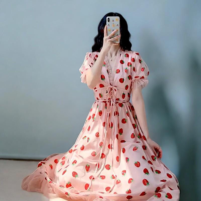 Strawberry Dress Women - Etsy