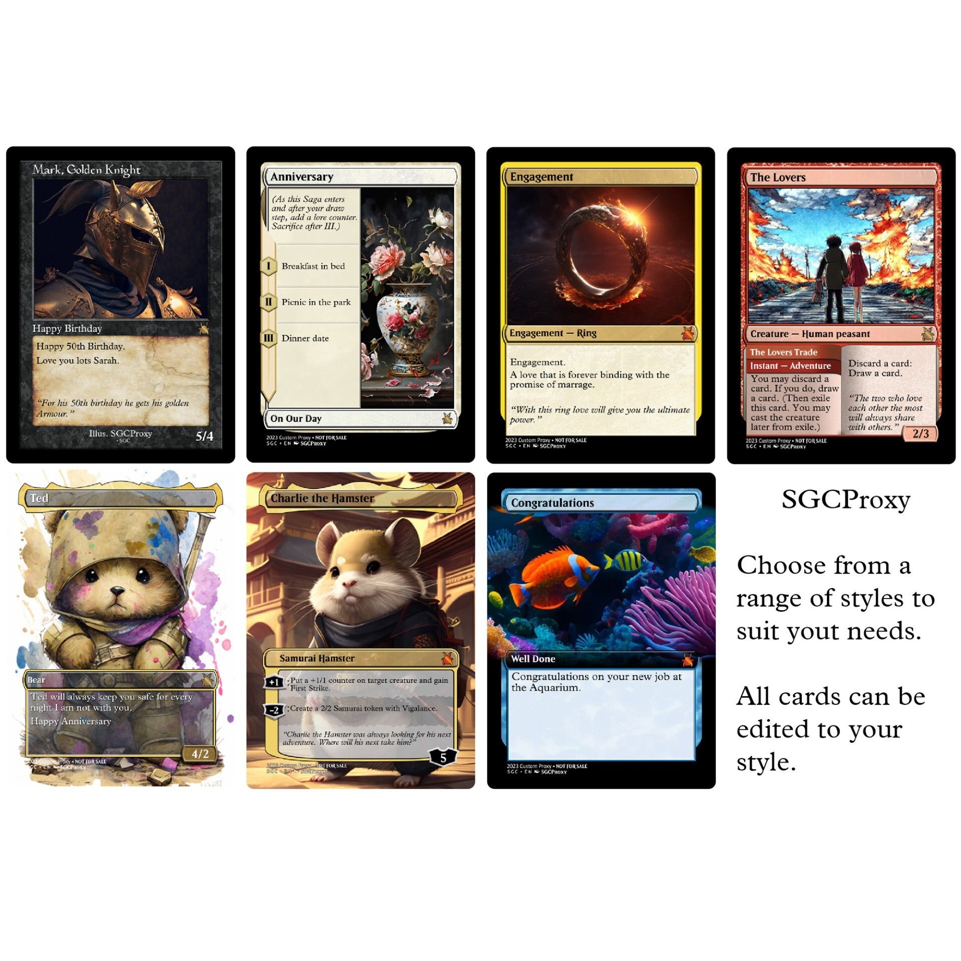 Custom Mtg Card In Foil Christmas T Birthday T Custom Made Card Etsy