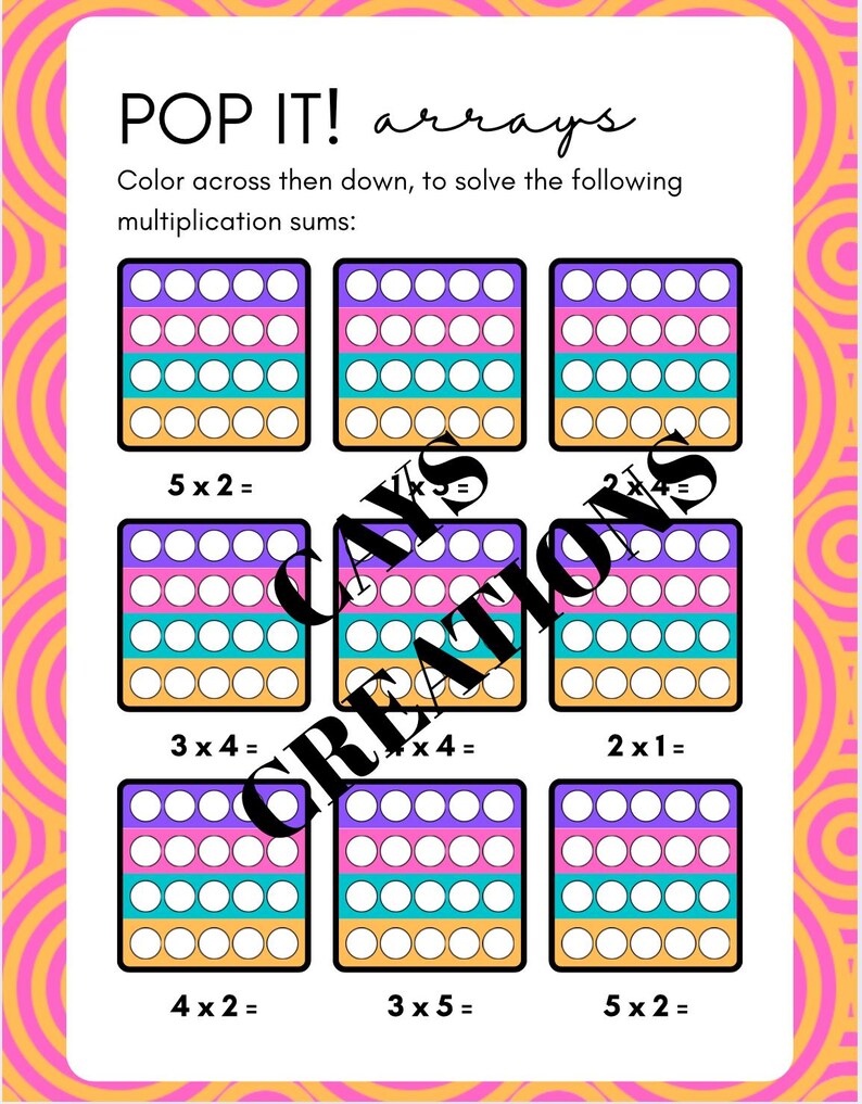 Multiplication Worksheet - Etsy