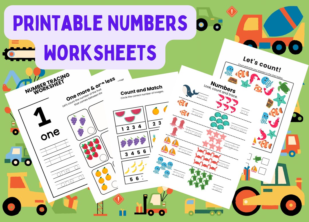 Printable Numbers Worksheet, Learning Numbers, Numbers Worksheet 1-10 ...