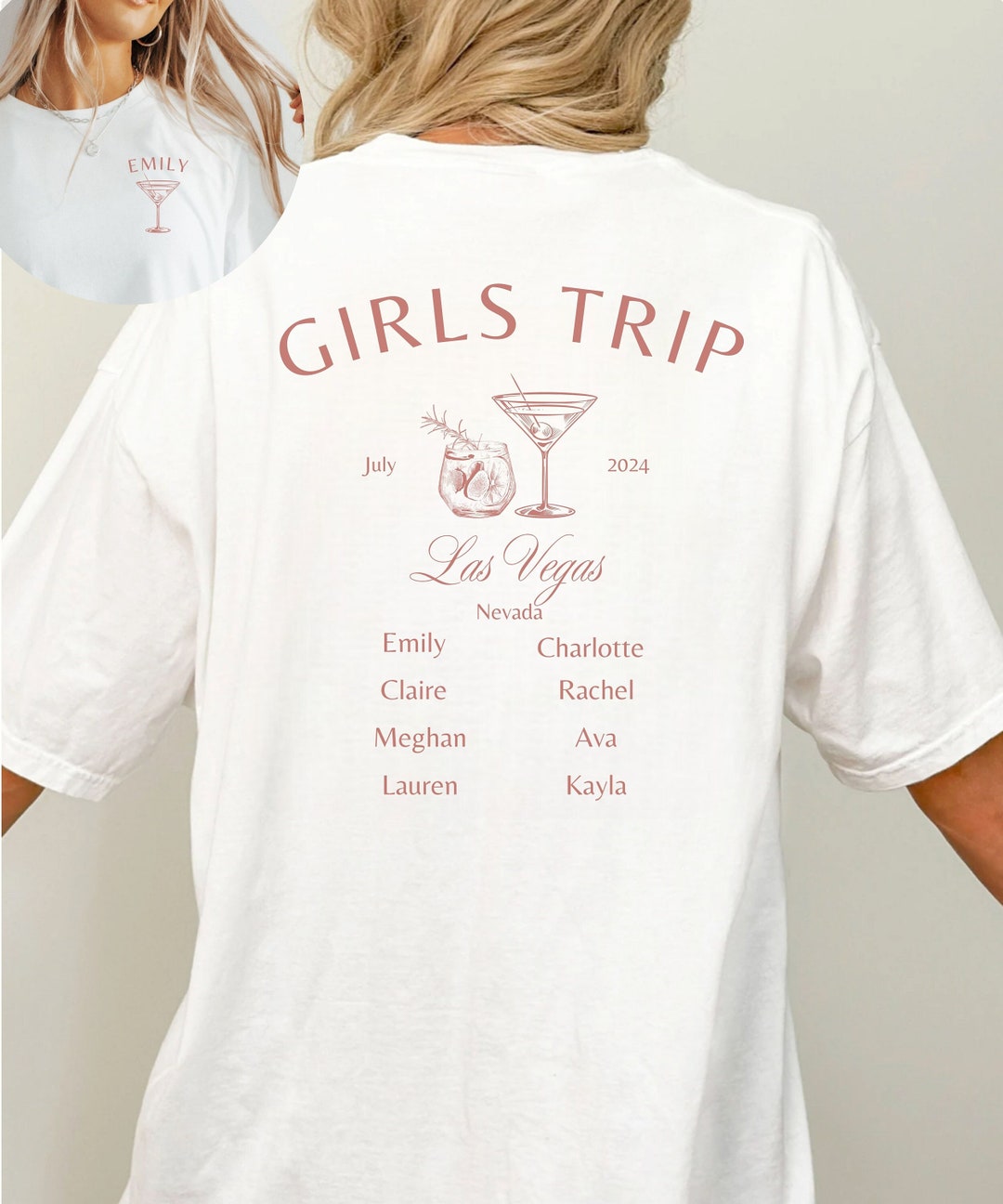 Custom Girls Trip Shirts, Personalized Luxury Girls Trip, Girls Trip Party Tee, Custom Location ...