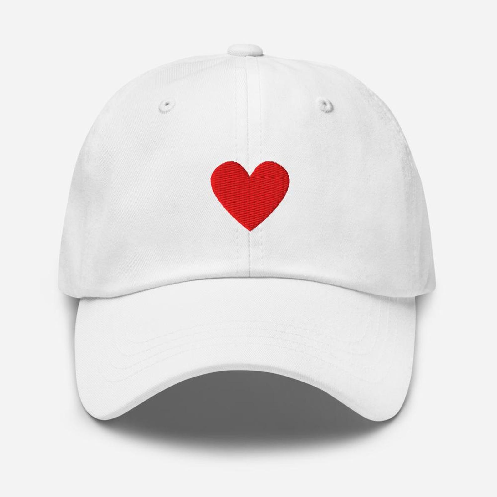 Embroidered Little Red Heart Hat, Heart Hat, Valentine Baseball Hat ...