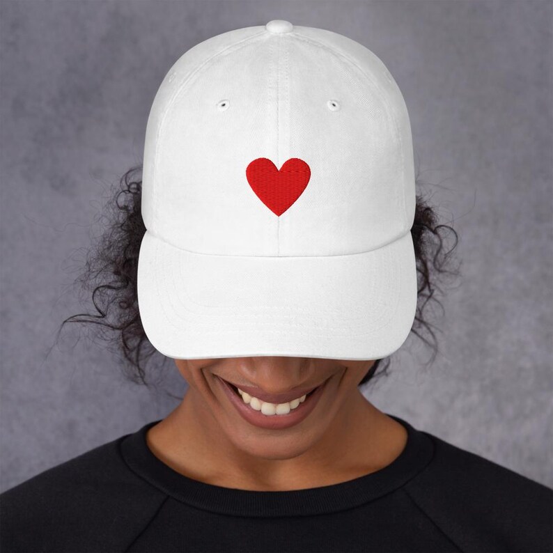 Embroidered Little Red Heart Hat, Heart Hat, Valentine Baseball Hat ...