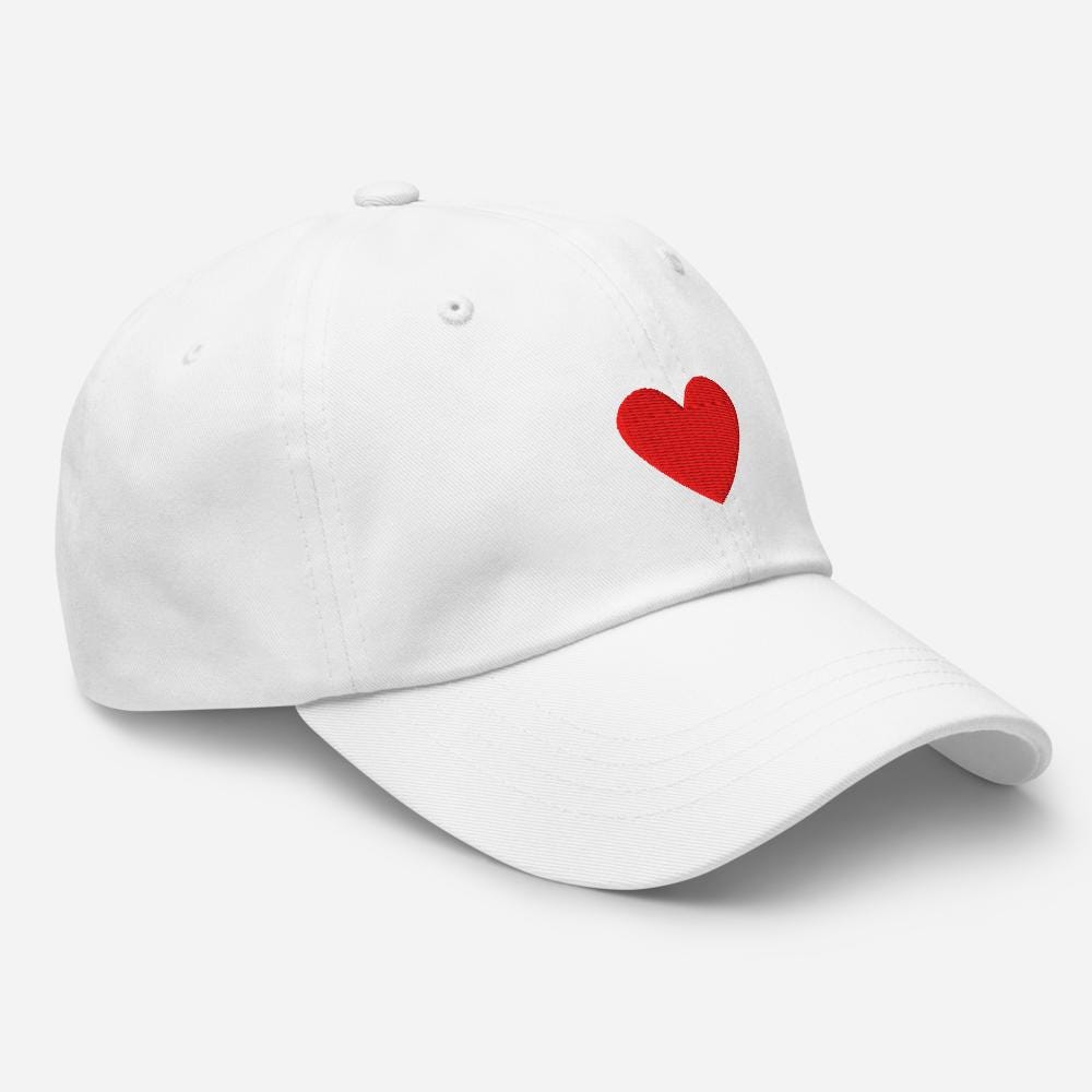 Embroidered Little Red Heart Hat, Heart Hat, Valentine Baseball Hat ...