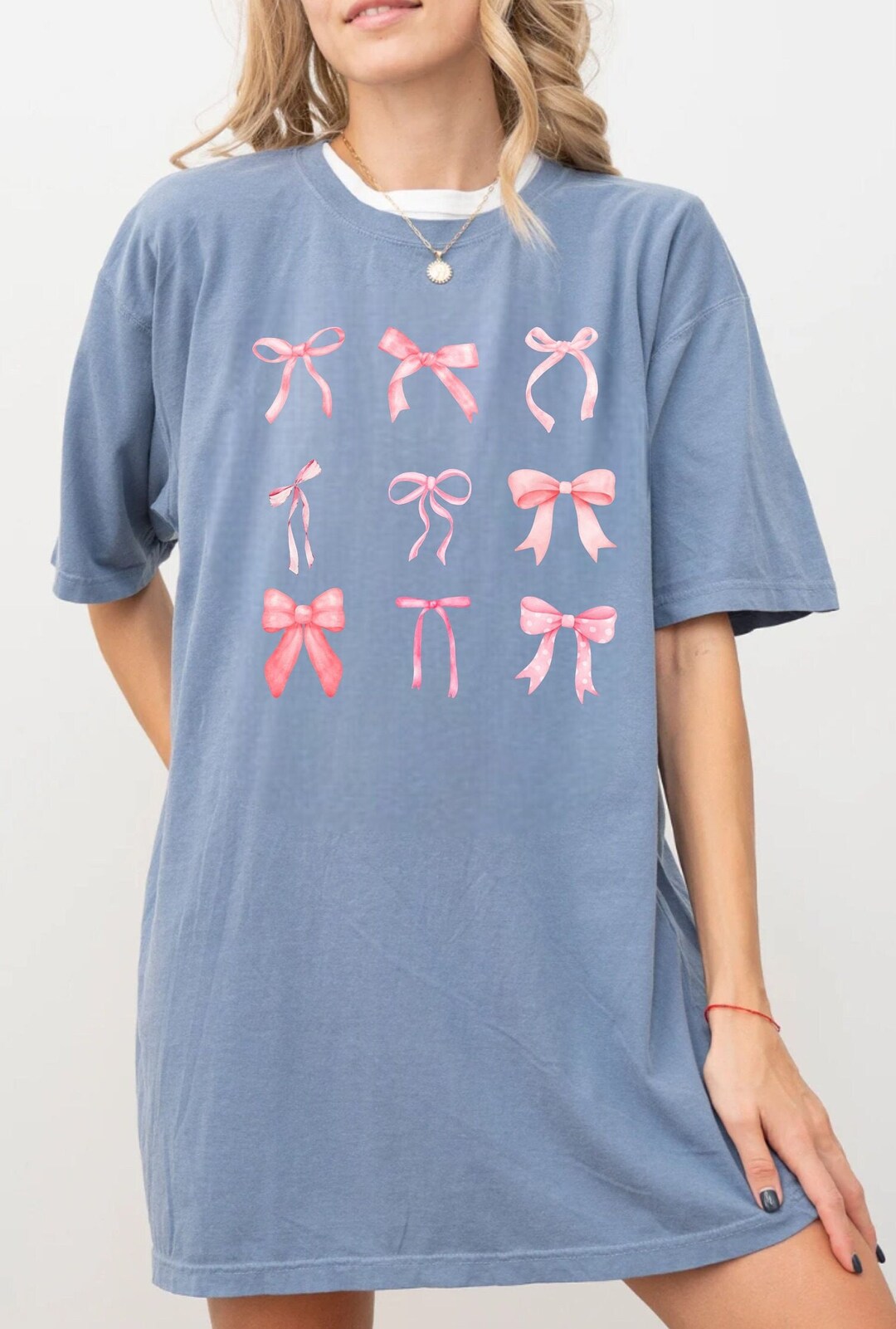 Pink Coquette Shirt, Coquette Ribbon, Pastel Soft Girl, Watercolor Bow ...