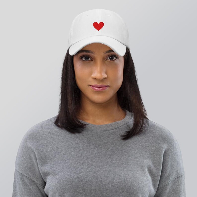 Embroidered Little Red Heart Hat, Heart Hat, Valentine Baseball Hat ...